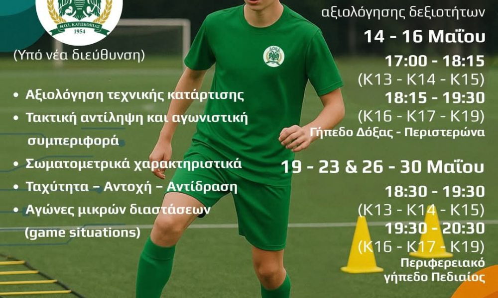 Ακαδημία Δόξας Κατωκοπιάς/Ενημέρωση – Football Academia